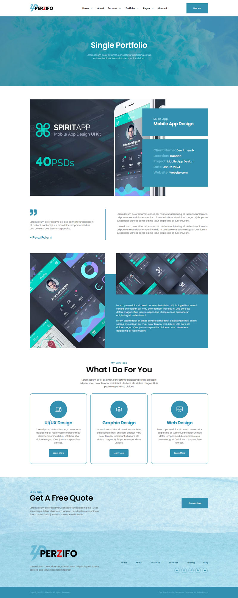 Single Portfolio | Fullpage - Perzifo - Perzifo